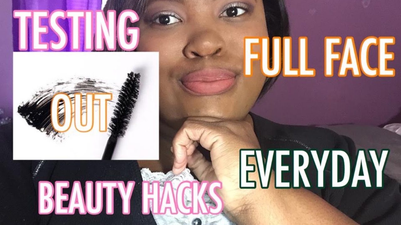 10 Beauty Life Hacks Tested Full Face Makeup Beautybydionnad Youtube