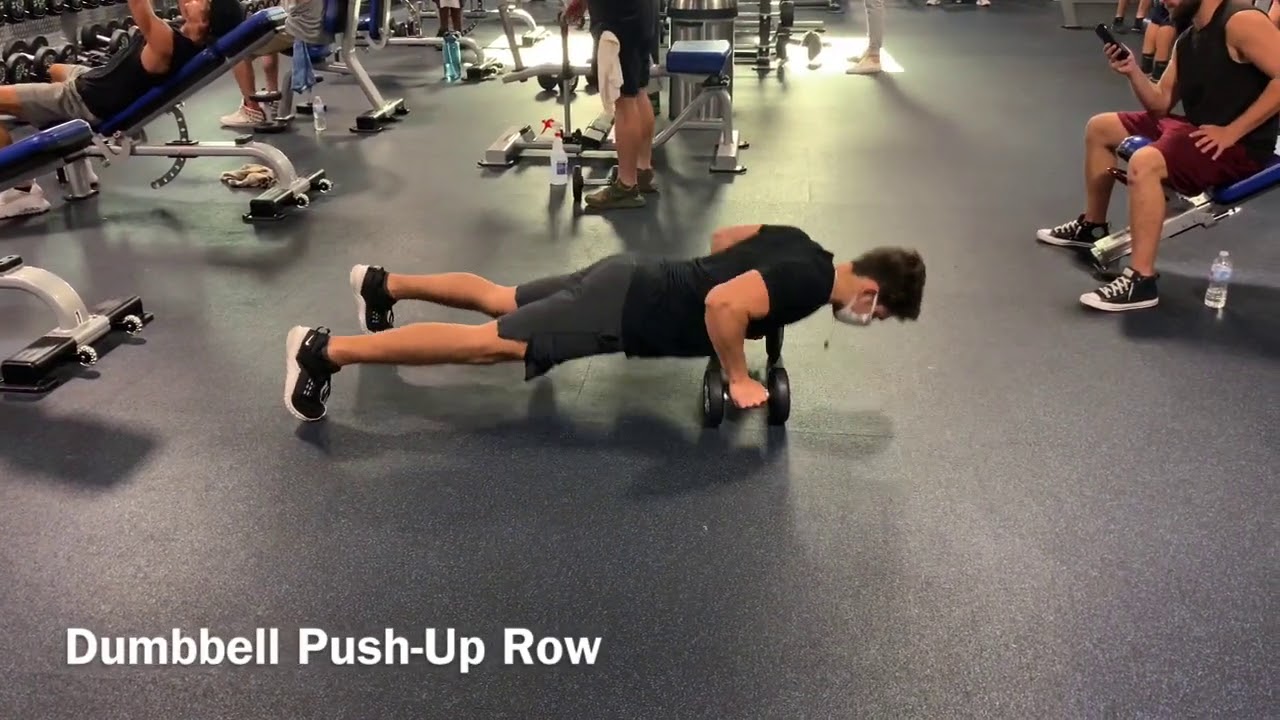 Dumbbell Push-Up Row - YouTube
