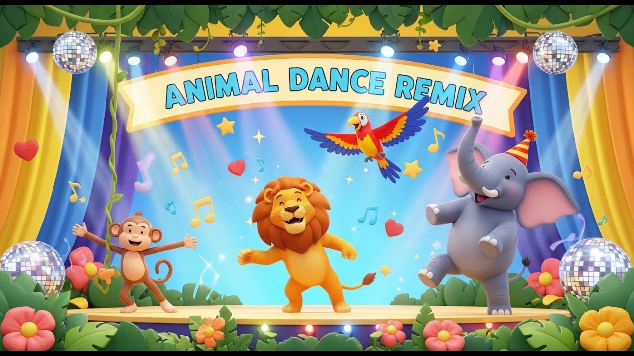 Animal Dance Remix | Fun Dance Moves with Jungle Animals | Animagic ...