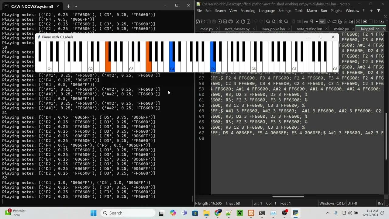 Fairy Tail Theme Played By Python Piano Synth - YouTube