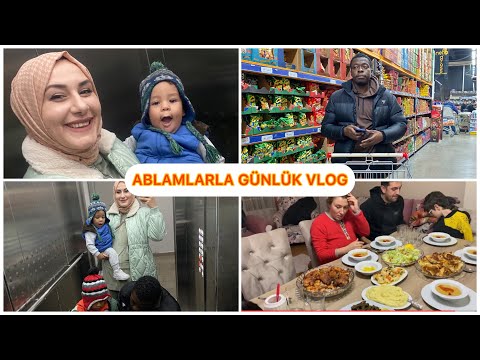 ABLAM 10 ÇEŞİT YEMEKLE ENİŞTEME ŞOV YAPTI 😂 KOCAMLA BAŞBAŞA MARKET ALIŞVERİŞİ 😁 günlük vlog