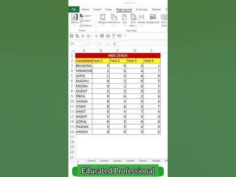 Hide Zero Values In Excel | Make Cells Blank If The Value Is 0 | How To ...