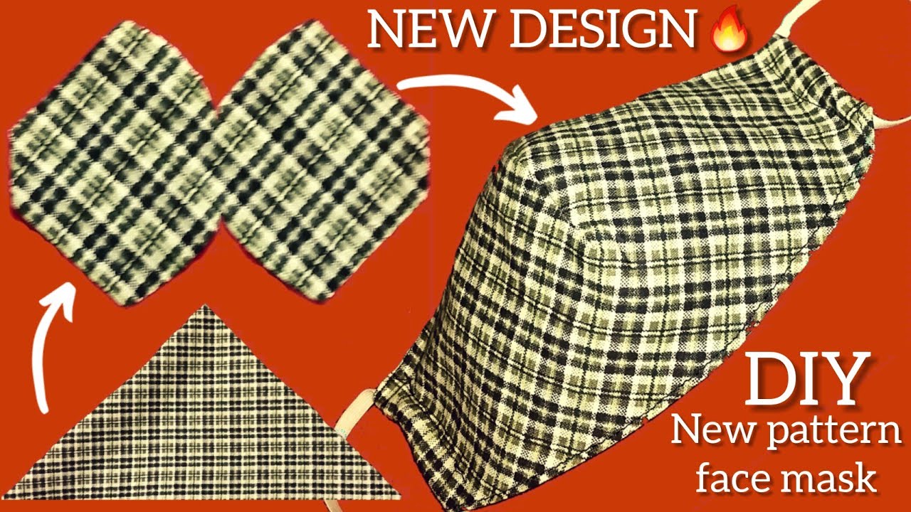 😷Very Easy & Fast New Style Cute Pattern Mask | Face Mask Sewing ...