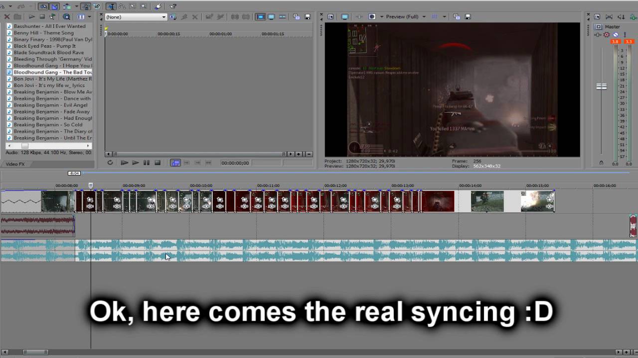 (TUT) How To Sync FullAutomatic Weapon Sounds With Music In Sony Vegas ...