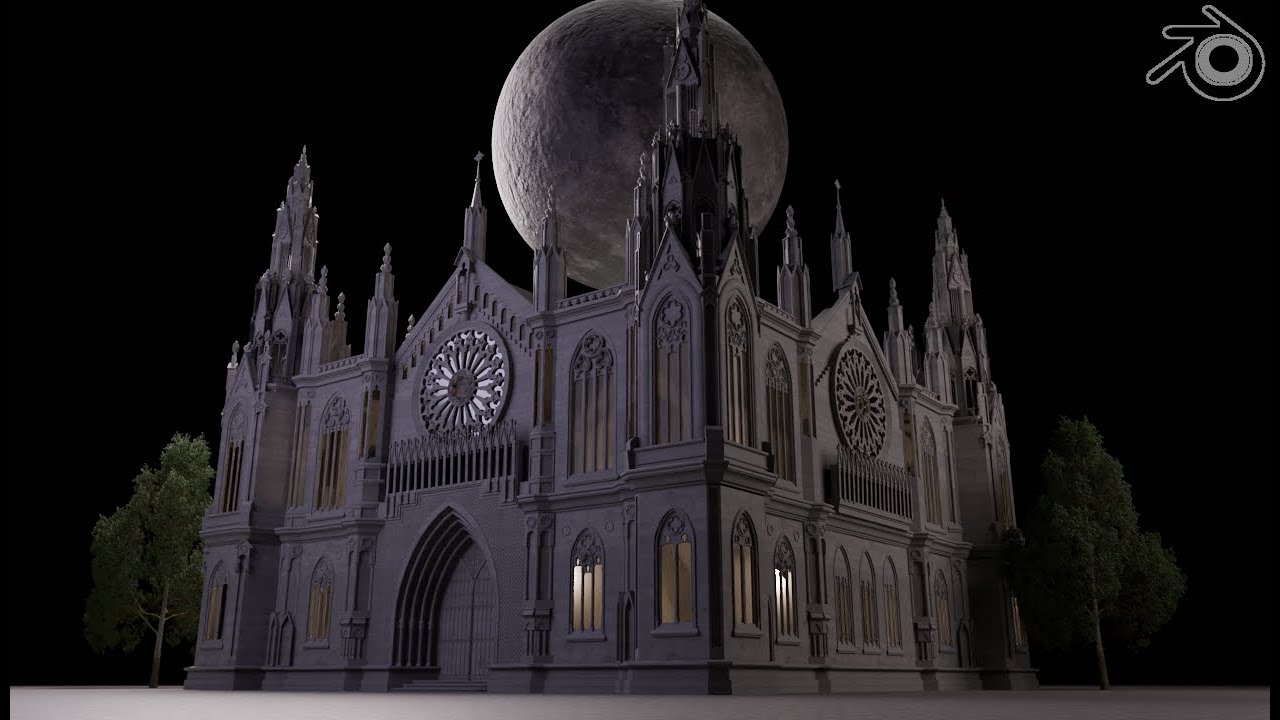 Gothic Church With Blender | Timelapse - YouTube