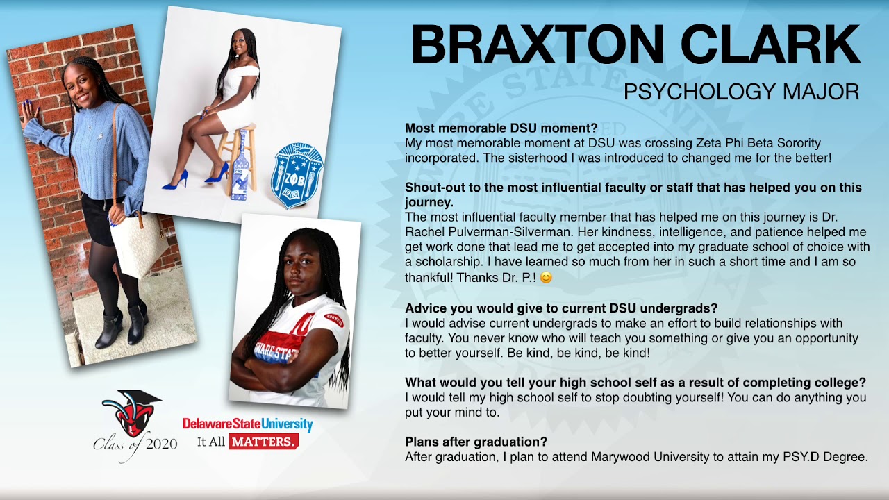Braxton Clark Delaware State University Senior Spotlight - YouTube