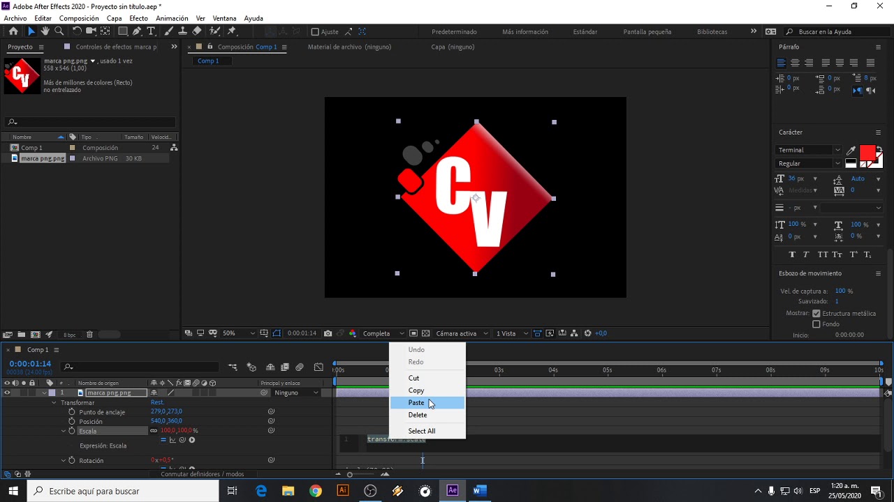 Aplicación de expresiones en After Effects - YouTube