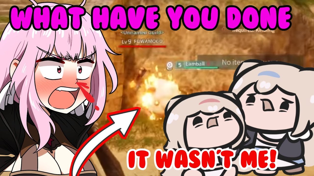 Fuwamoco just wants to flex their Flamethrower Pal to Calli, but ...