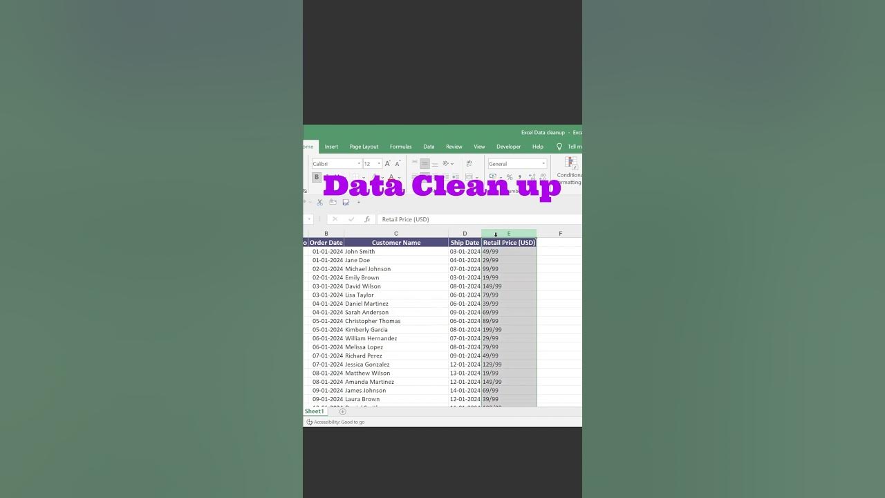 Excel Data Clean up | Tips and Tricks - YouTube