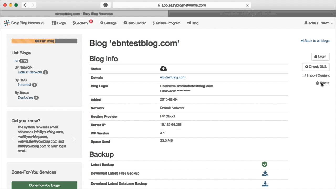 Easy Blog Networks Tutorial - Import Existing Blog - YouTube