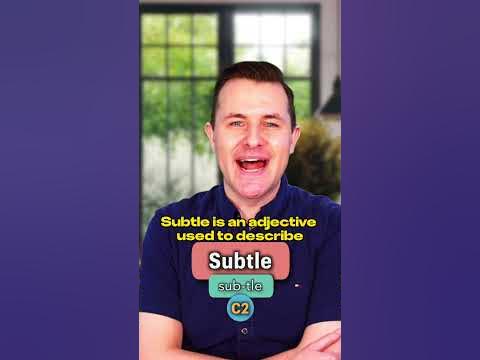 Subtle - Meaning and Pronunciation (English Word of the Day) - YouTube