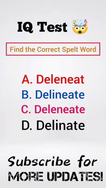 Find Correct Spelling #english #mcqs - YouTube