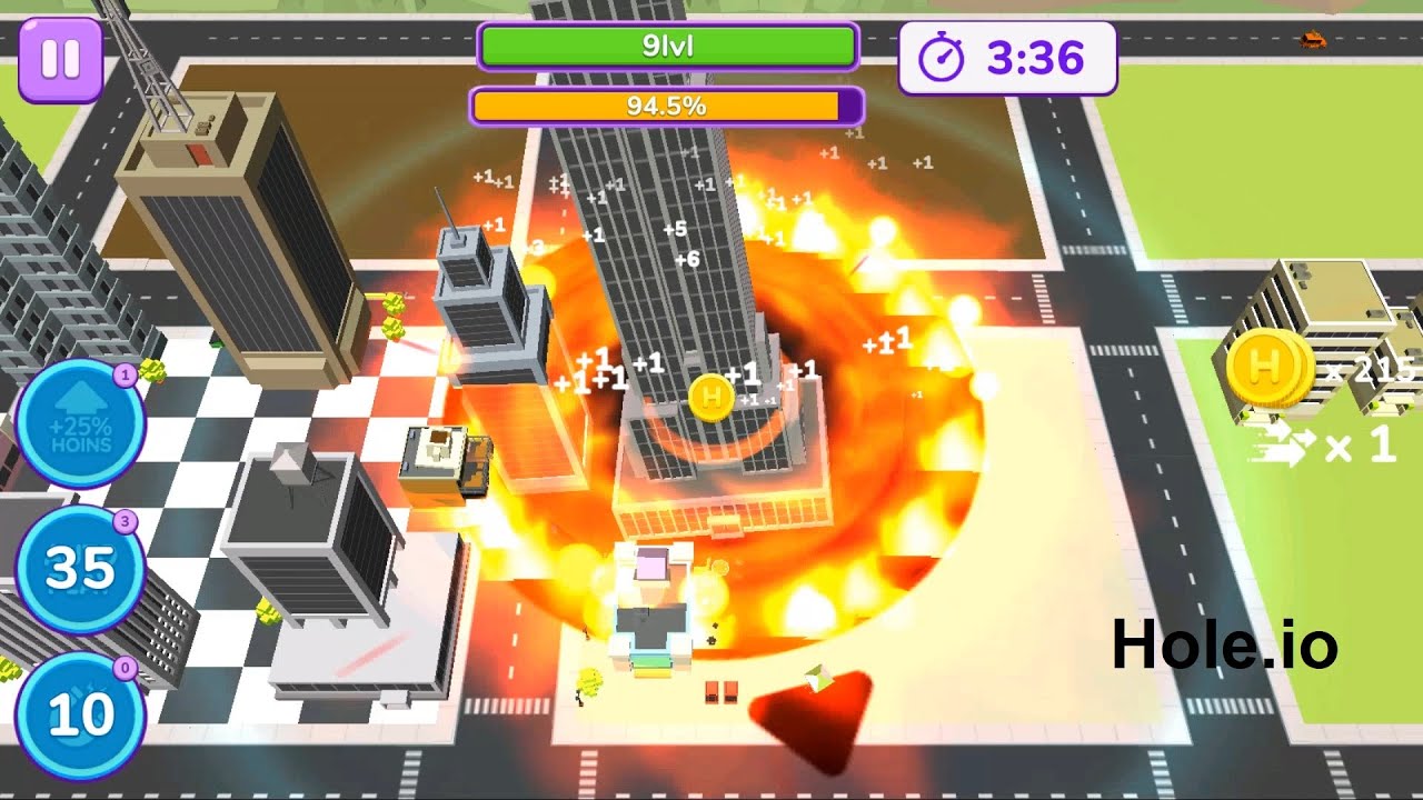 Hole.io [Holein] Map Control: 100.00% - Big Hole - YouTube