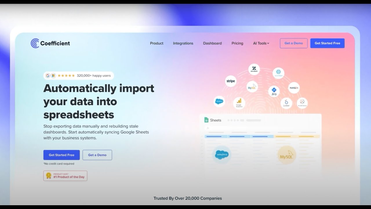 Coefficient: Live Data Connectors for Google Sheets & Excel - YouTube