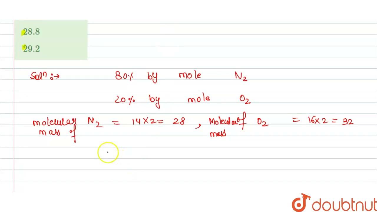 Average Molecular Weight Of A Gaseous Mixture Which Contains 80 By average-molecular-weight-of-a-gaseous-mixture-which-contains-80-by