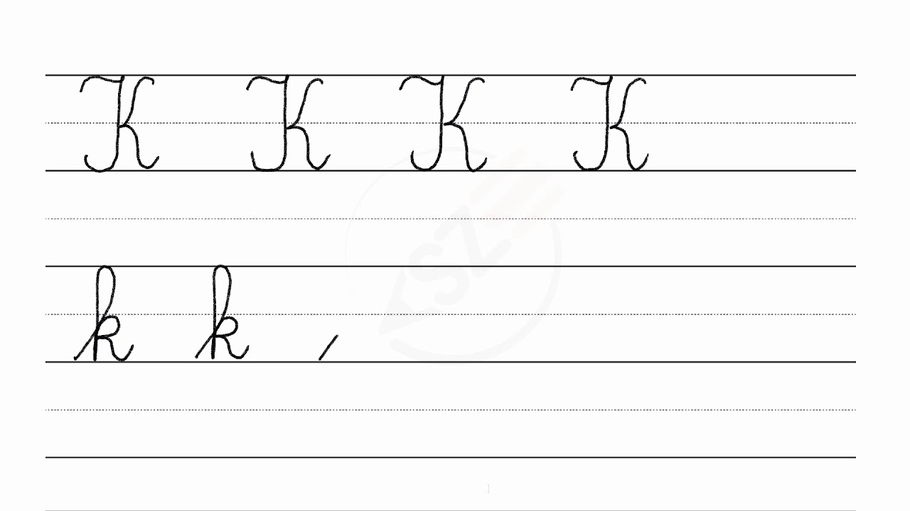 Pisana slova latinice: Pisano slovo K k - YouTube