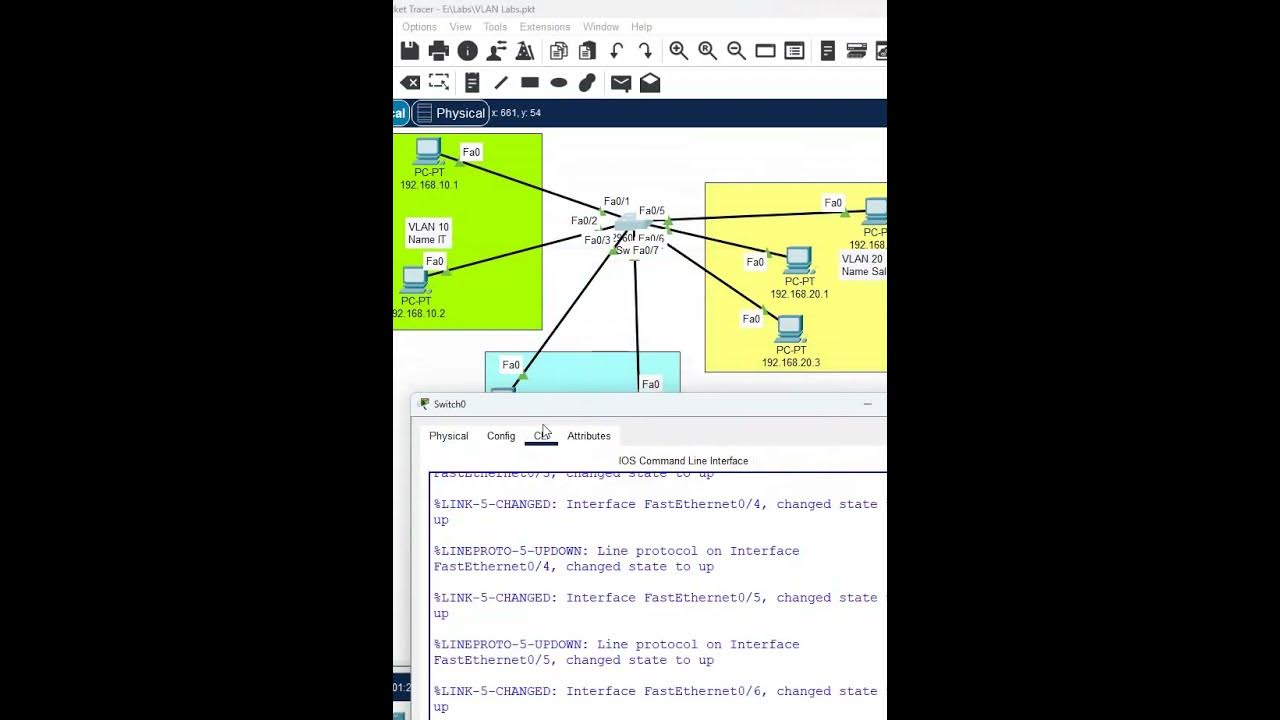 How To Access Cli Of Switch In Packet Tracer Ccnalab Networkconfiguration Youtube