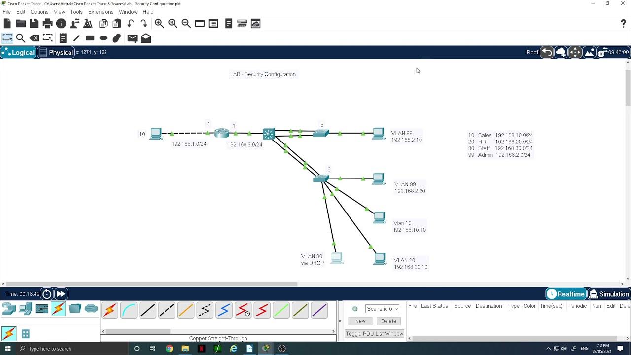 Cisco Netacad SRWE course - Lab Security Configuration - YouTube