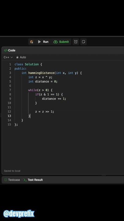 Hamming Distance | LeetCode 461 #shorts #leetcode #array #bitwiseoperators - YouTube