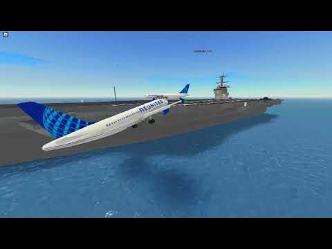 Me and my friend land 2 A320's on an aircraft carrier in PTFS Roblox. - YouTube