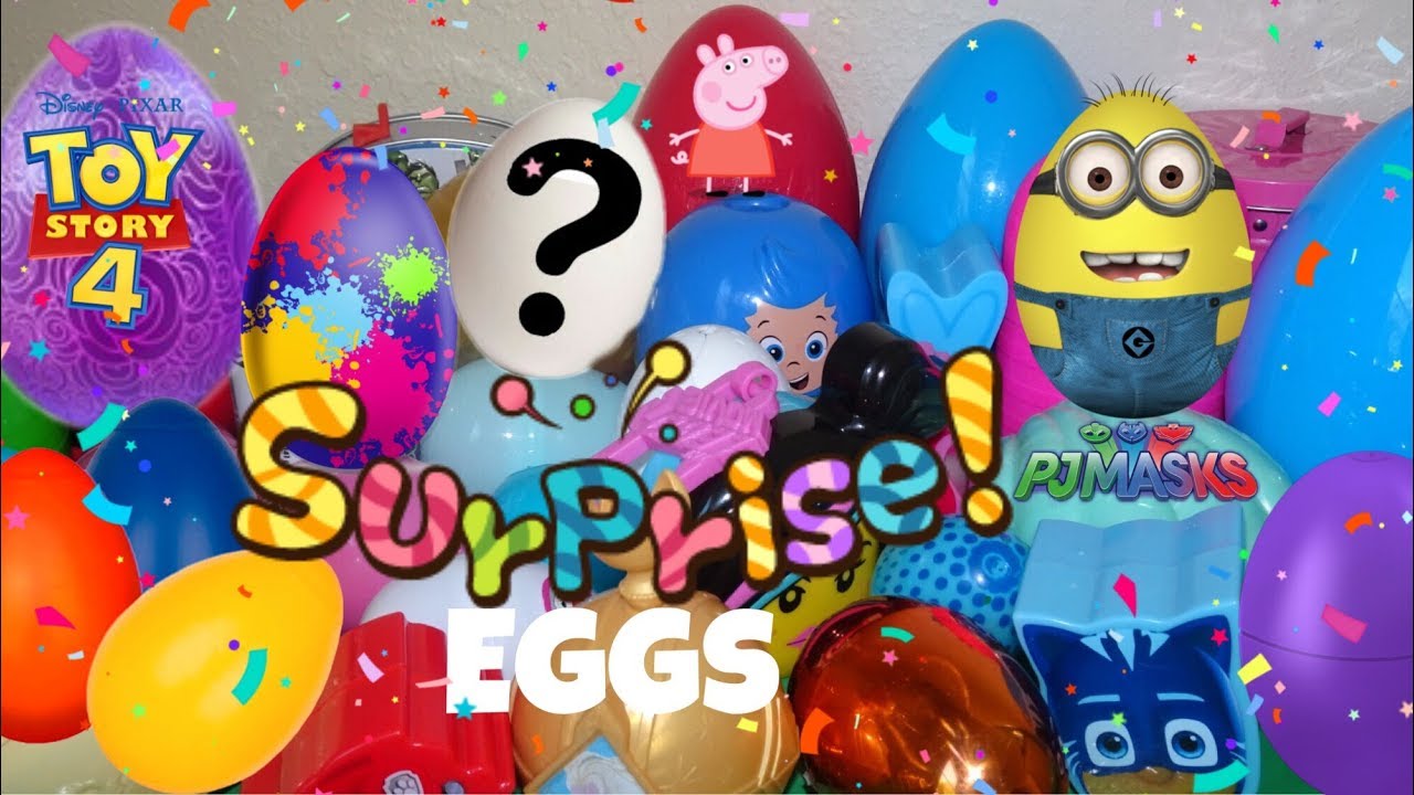 NEW 101 SURPRISE TOYS EGG OPENING Dory Peppa Minnie Toy story PJ Masks ...