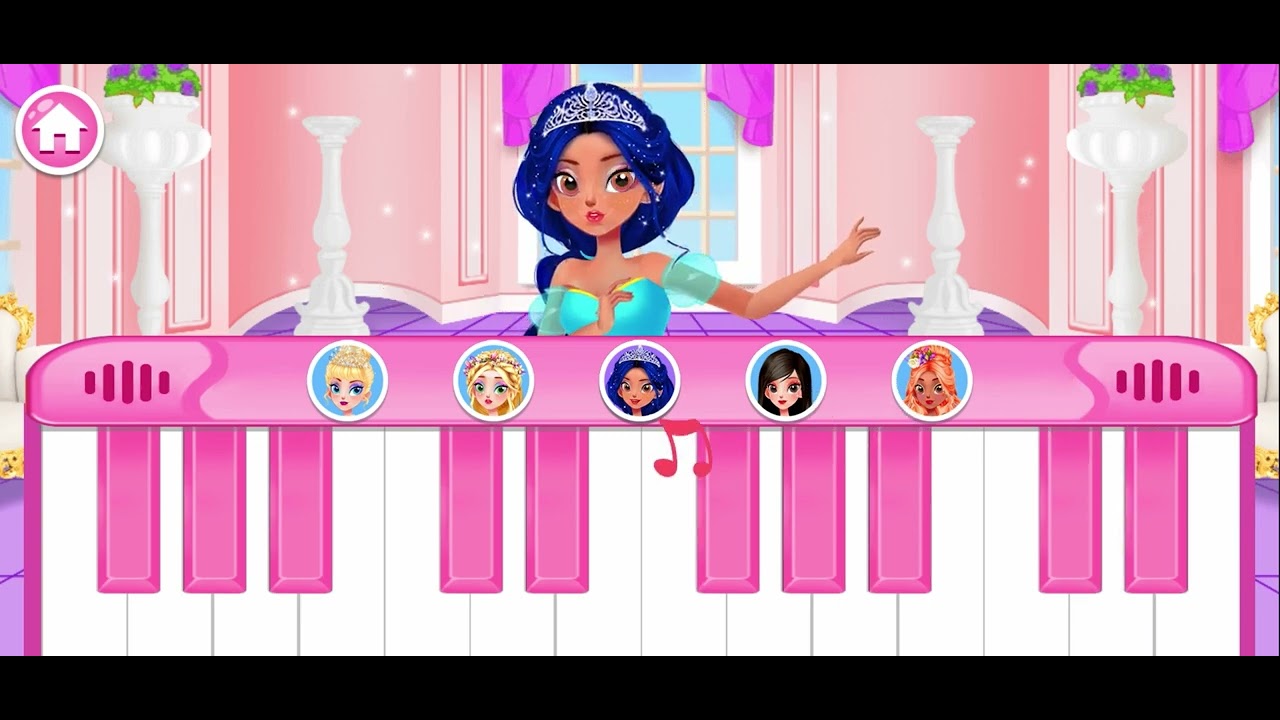 Disney Princess Piano Game The Little Sunshine Kids - YouTube