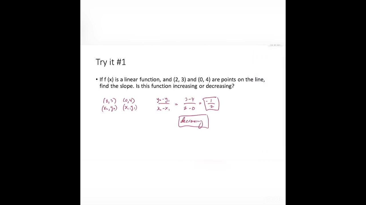 Linear functions - YouTube