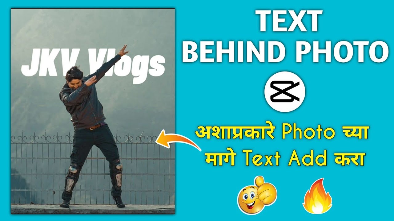 How to add text behind photo | Text editing tutorial | ft. JKV Vlogs ...