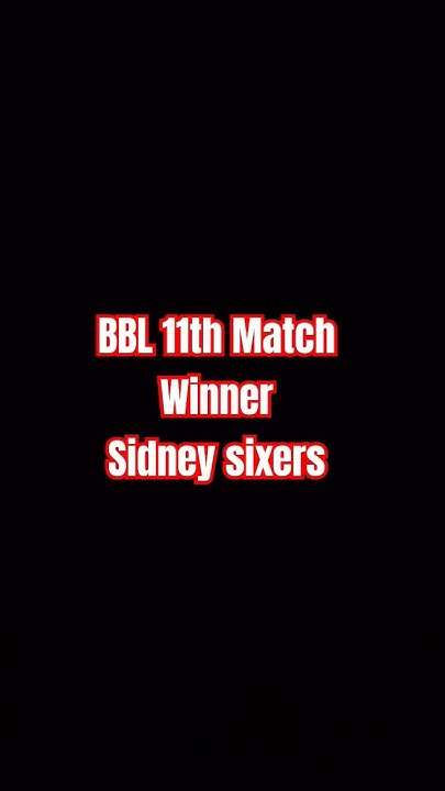 BBL 11 match prediction - YouTube