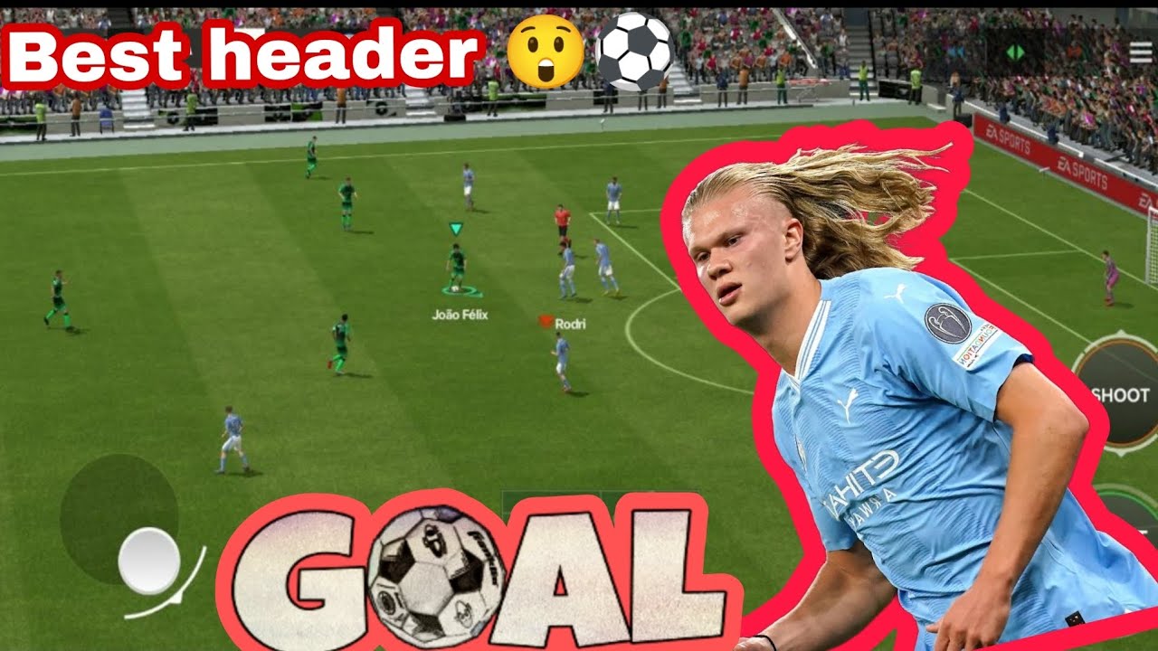 Haaland scored an unusual header goal😲 Eafc game play - YouTube