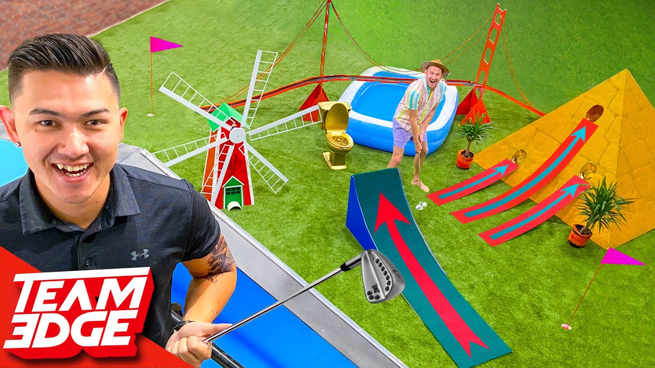 We Made the Craziest Mini Golf Course in the Edge Space! - YouTube