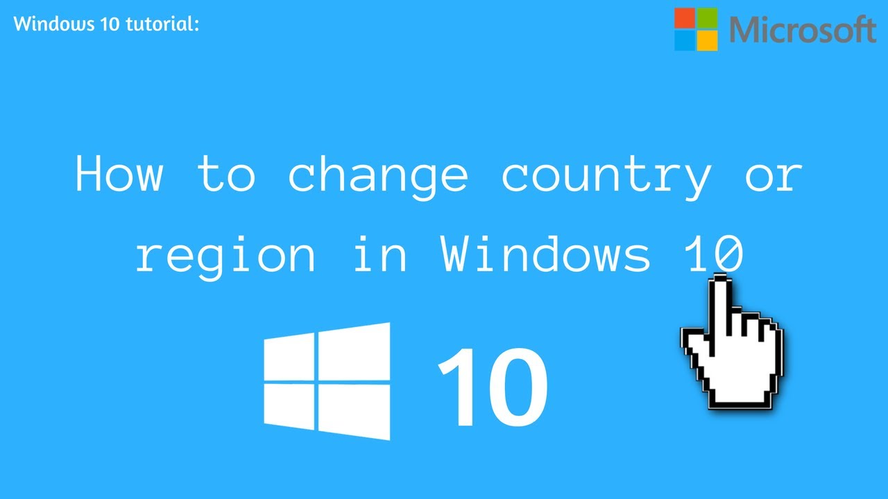 How to change country or region in windows 10| 2017 - YouTube