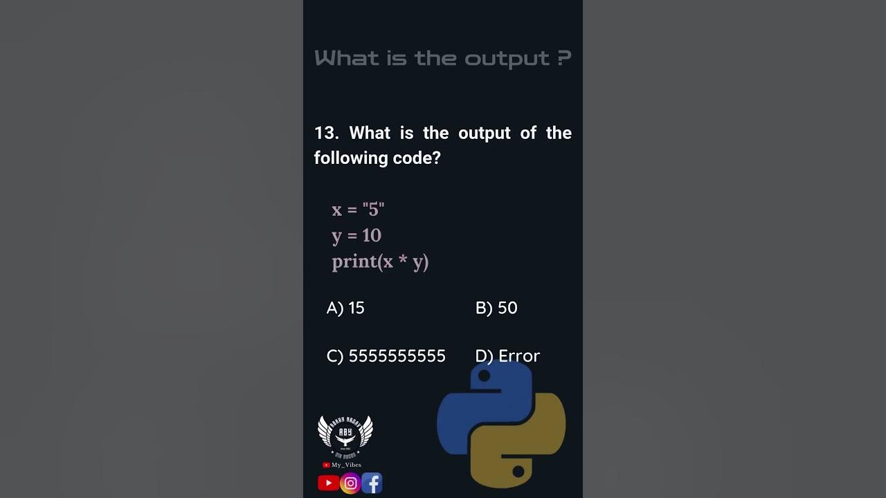 Learn Python Basics with Fun MCQs!🐍#pythonshorts #ytshorts #CodeLife #pythonshorts # ...