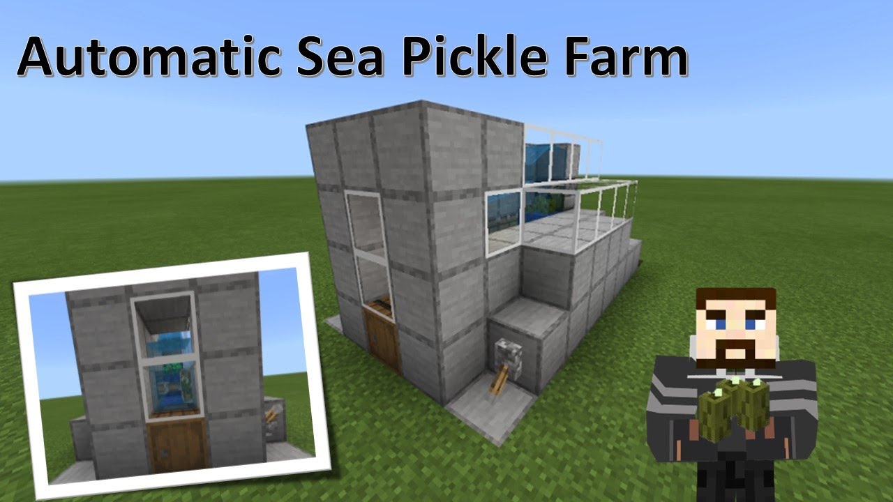 Compact Automatic Sea Pickle Farm (Bedrock Exclusive) - YouTube