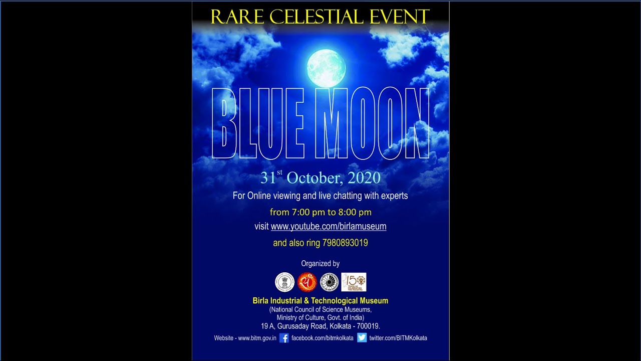 Rare Celestial Event: Blue Moon (Live) (31 October 2020) - YouTube