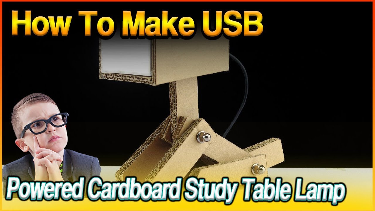 life skills - DIY easy - How To Make USB Powered Cardboard Study Table ...
