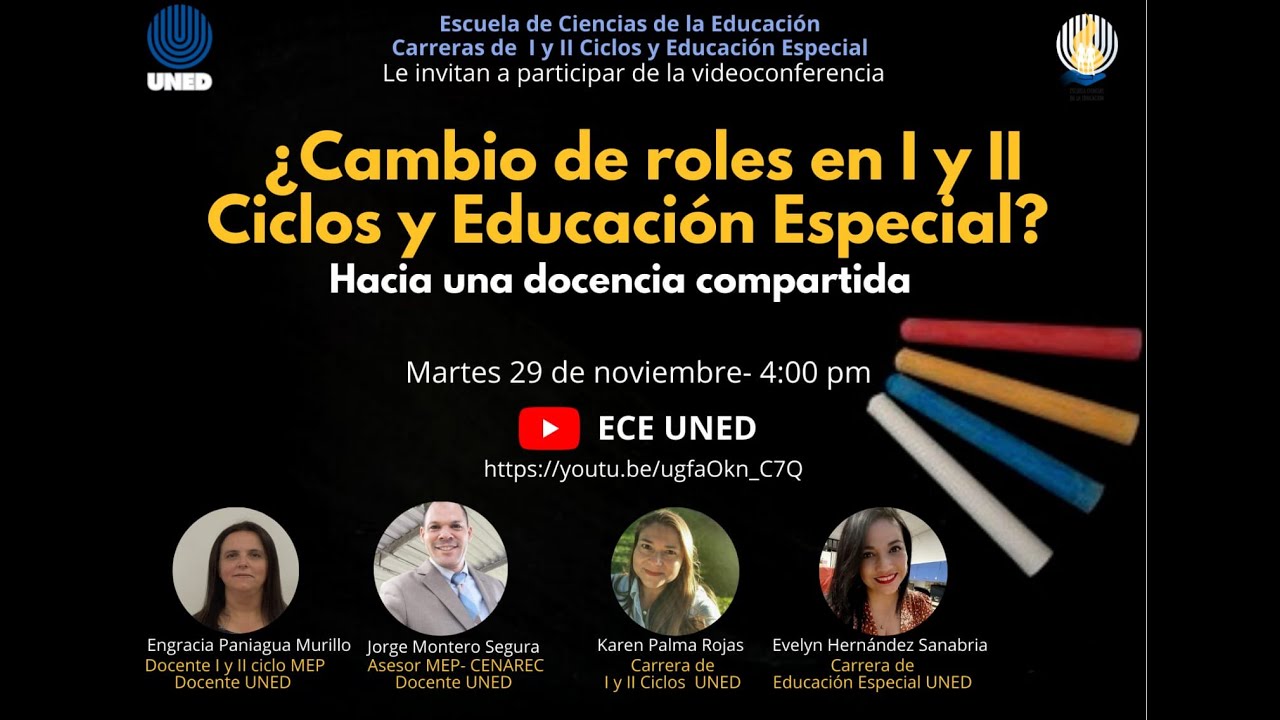 Charla, ¿Cambio de roles en I y II Ciclos y Educación Especial? Hacia ...