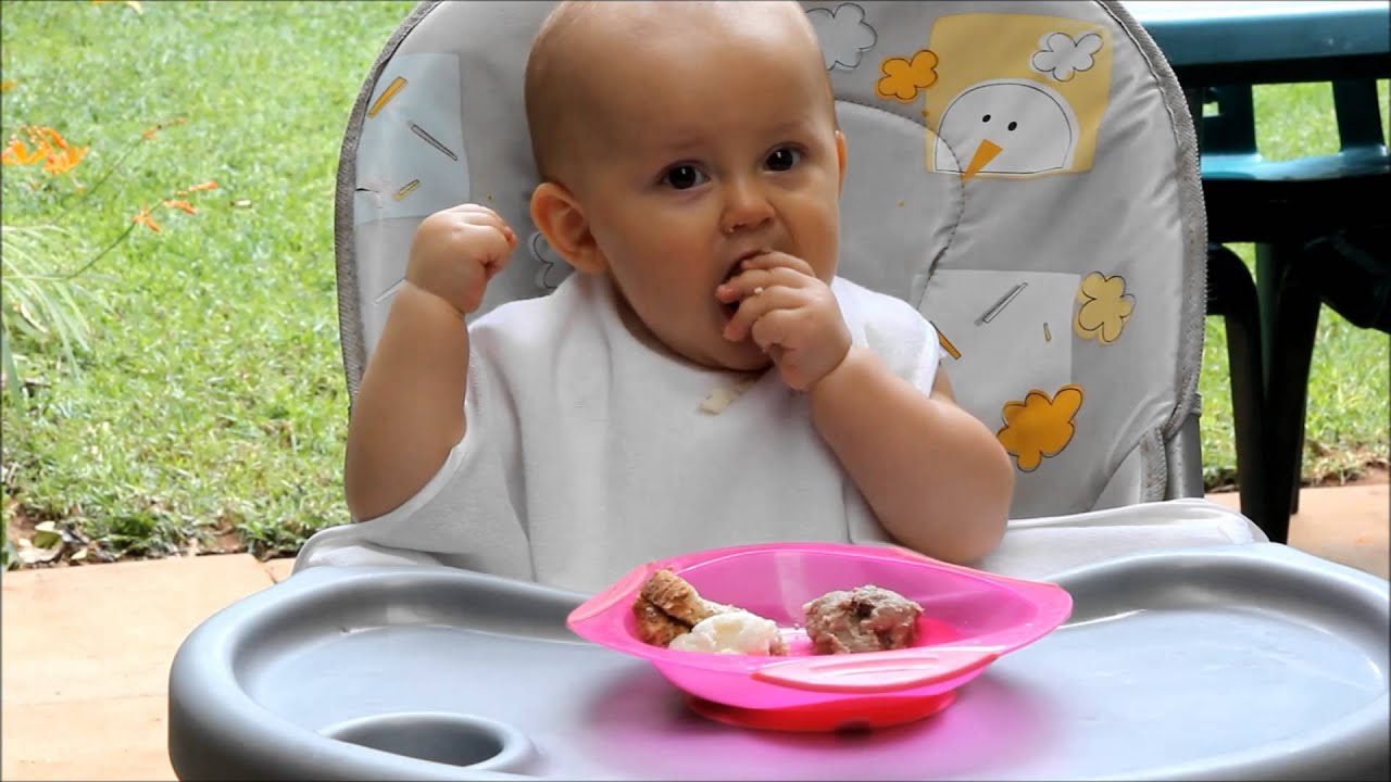 Adapted baby led weaning! - YouTube