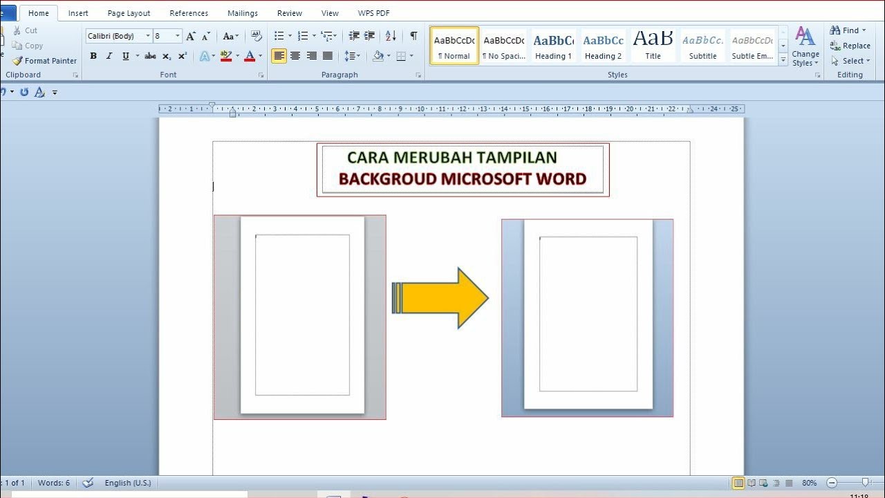 Cara Mengubah Tampilan Warna Microsoft Word biar Menarik‼️Backgroud ...