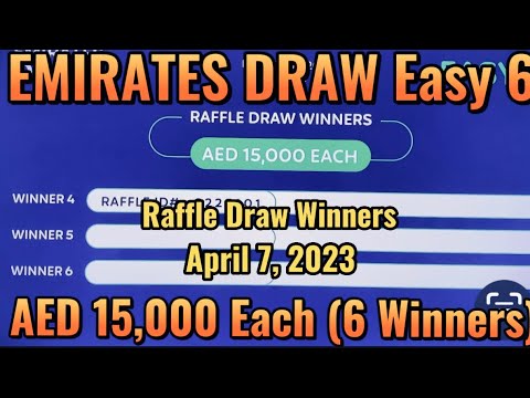EMIRATES DRAW Easy 6 Live Raffle Draw Winners | April 7, 2023 Dubai ...