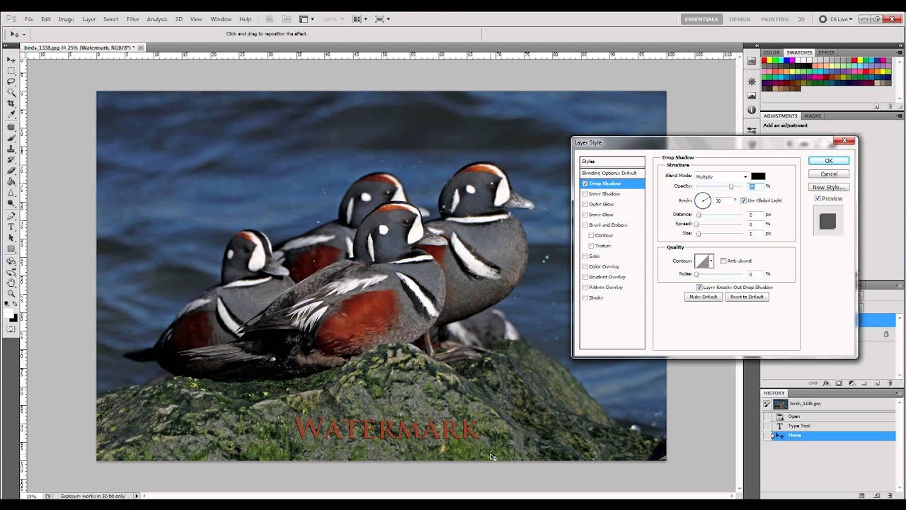 Photoshop Watermark Tutorial - YouTube