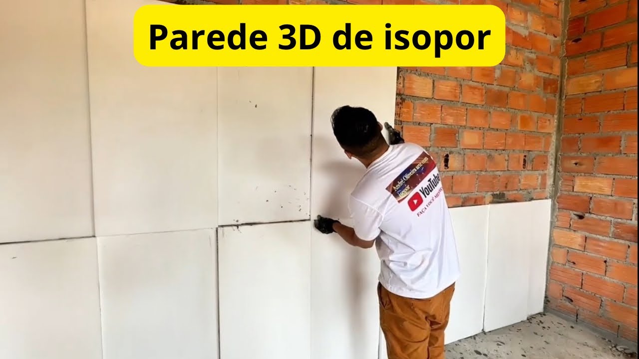 DIY: Criando Paredes 3D com Placas de Isopor em Tijolos - YouTube