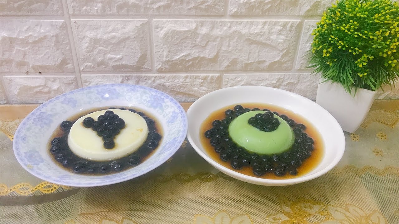 Cách làm PUDDING TÀU HŨ TRÂN CHÂU ĐƯỜNG ĐEN mềm mịn siêu ngon - YouTube