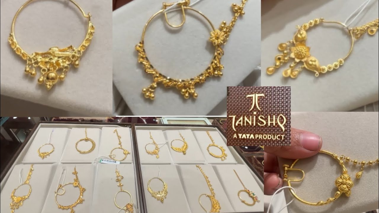 Tanishq Bridal Nath designs with weight and price || nathiya design for ...