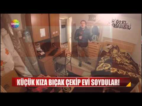 Küçük kıza bıçak çekip evi soydular!