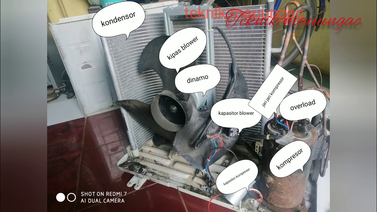 Belajar AC dari nol bagian komponen outdoor ac - YouTube