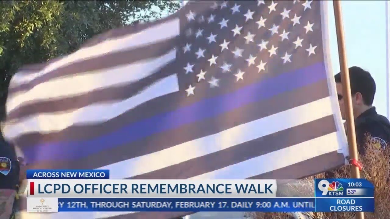 LCPD officer remembrance walk - YouTube