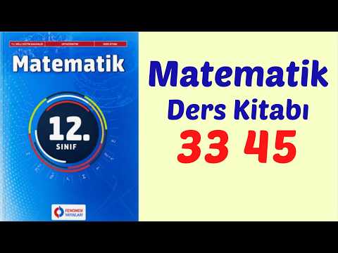 12.SINIF MATEMATİK DERS KİTABI SAYFA 33 45  ✏️ 12.SINIF MATEMATİK ORDİNAT YAYINLARI ✏️