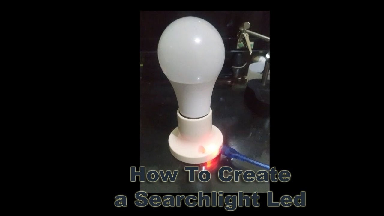 how to create searchlight (Flashlight ) led - Rechargeable - YouTube