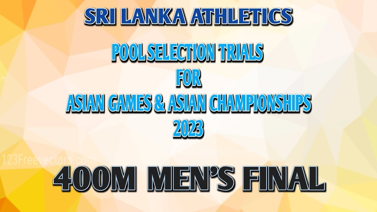 Pool Selection Trails 2022 Sep. 400M Men's Final - YouTube